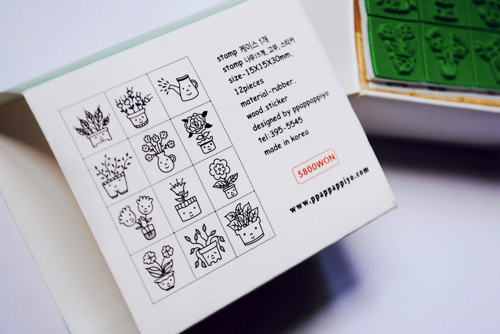 Flower power DIY 12-piece mini wooden stamper set – Cute Delight